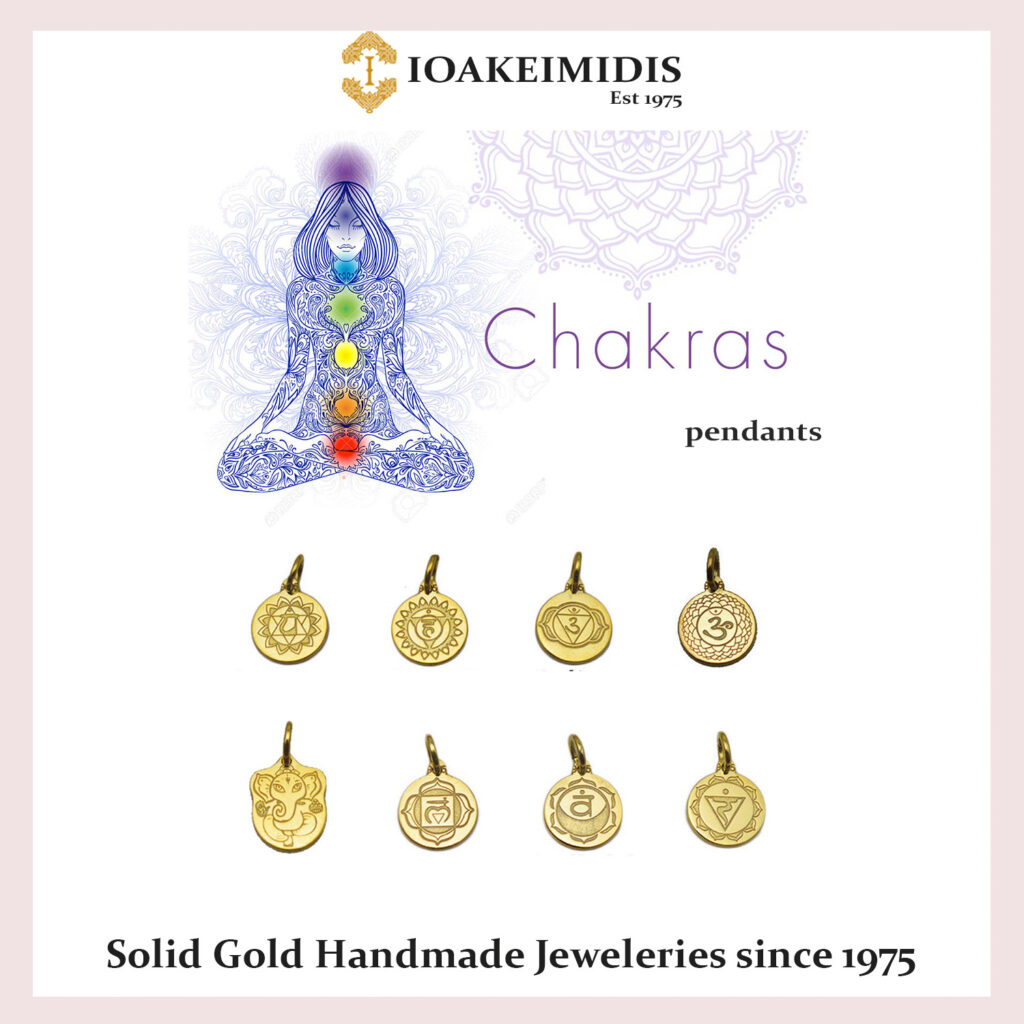 Chakra Gold pendants - Ioakeimidis Handmade Jewellery
