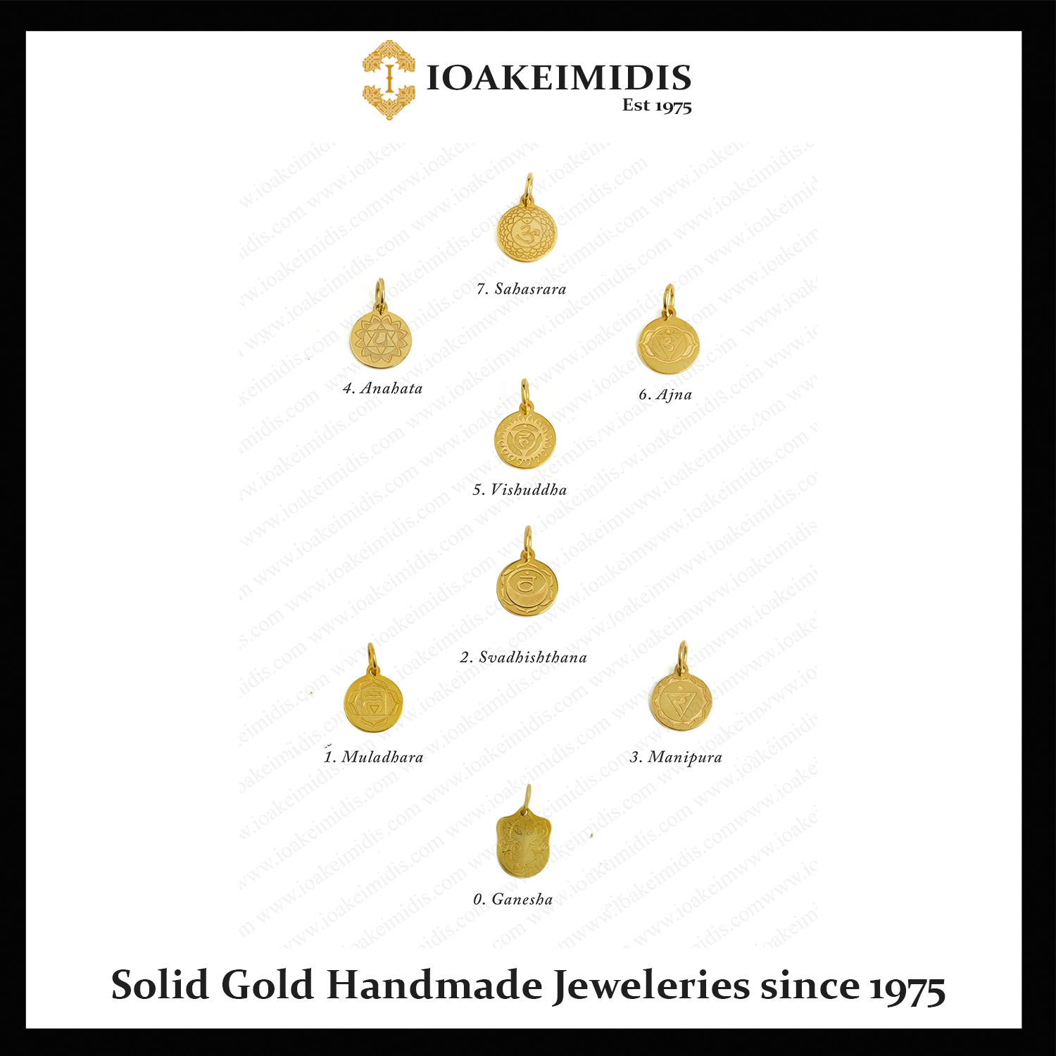 Chakra Gold pendants - Ioakeimidis Handmade Jewellery