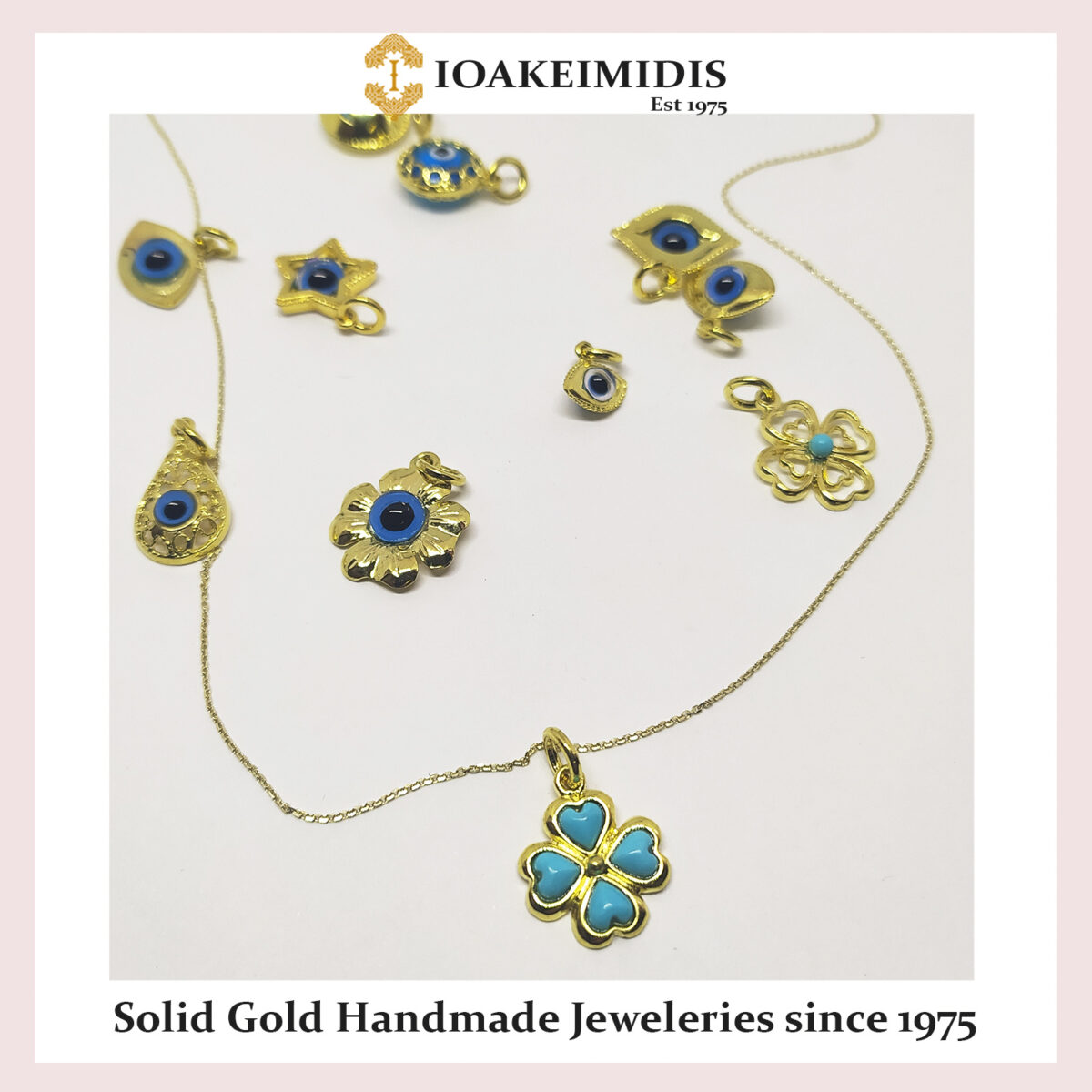 Good Luck ''Mati'' Evil Eye gold pendant - M.90 - Ioagold Greek ...